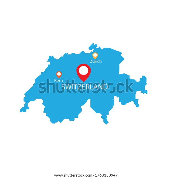 Switzerland Swiss Maps Vector Design Stock Vector (Royalty Free ...