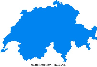 Switzerland Vector Map Stock Vector (Royalty Free) 416635438 | Shutterstock