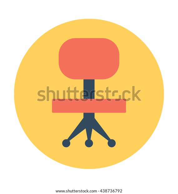 Swivel Chair Vector Icon Stock Vector (Royalty Free) 438736792 ...