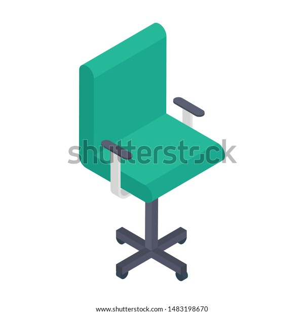 Swivel Chair Vector Isometric Design Stock Vector (Royalty Free ...
