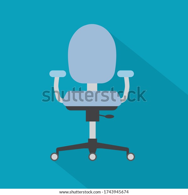 Swivel Office Chair Icon Vector Illustration Stock Vector (Royalty Free ...
