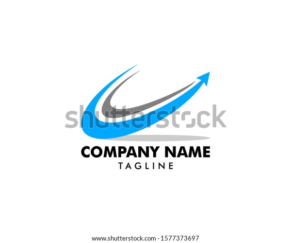 Swoosh Arrow Logo Template Design Stock Vector (Royalty Free ...