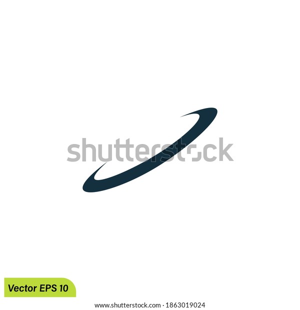 Swoosh Orbit Shape Company Logo Template Stock Vector (Royalty Free ...