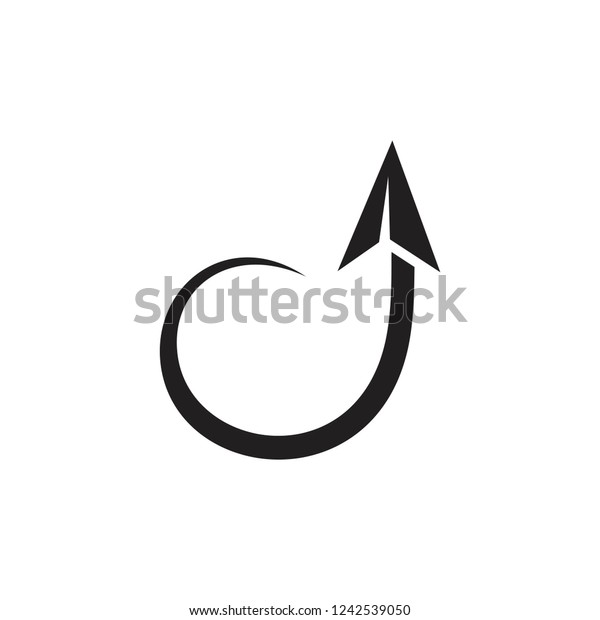 Swoosh Paper Plane Fly Logo Vector Stock Vector (Royalty Free ...