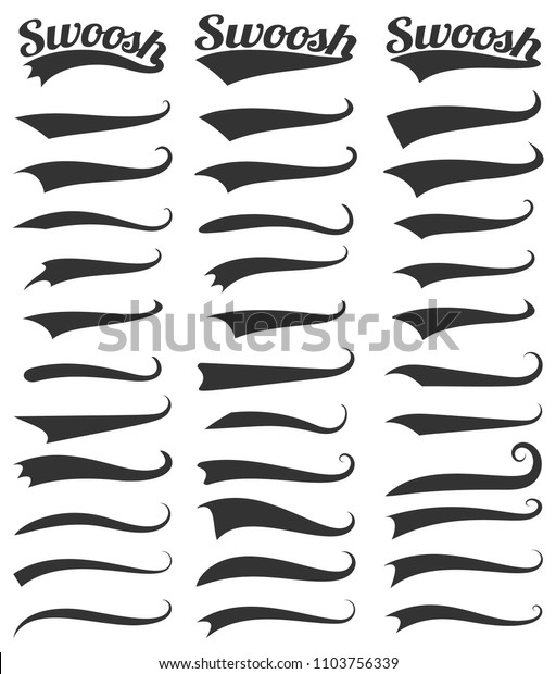 Swoosh Swash Text Tails Vector Set Stock Vector (Royalty Free) 1103756339 Swoosh Swash Text Tails Vector Set Stock Vector (Royalty Free) 1103756339