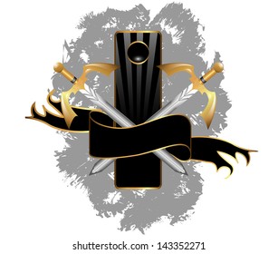 Sword Banner Stock Vector (Royalty Free) 143352271 | Shutterstock