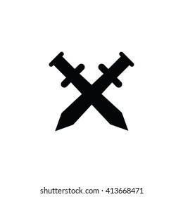 Sword Cross Icon Vector Illustration Stock Vector (Royalty Free ...
