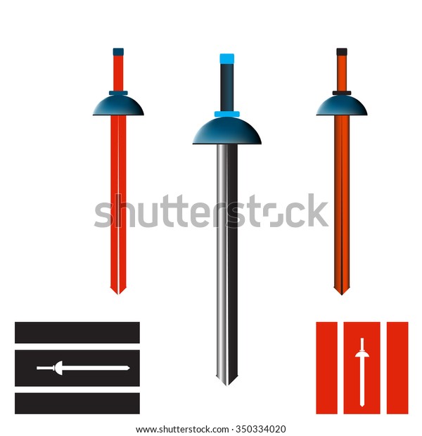 Sword Flag Sword Stock Vector (Royalty Free) 350334020 | Shutterstock