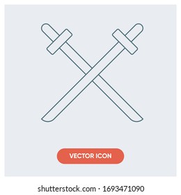 Sword Game Battle Vector Icon Stock Vector (Royalty Free) 1693471090 ...
