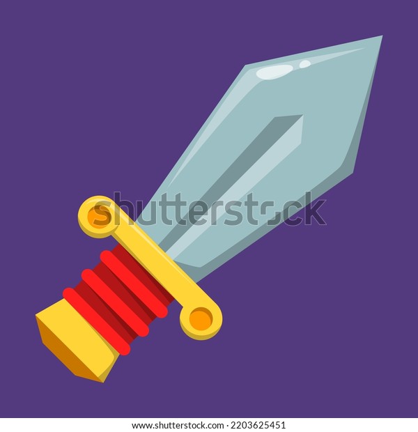 Sword Game Icon Vector Illustration Weapon Stock Vector (Royalty Free ...