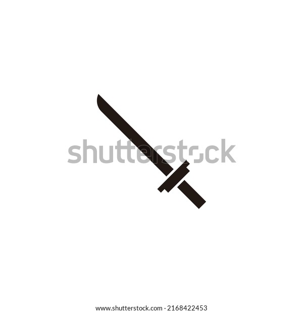 Sword Geometric Symbol Simple Logo Vector Stock Vector (Royalty Free ...
