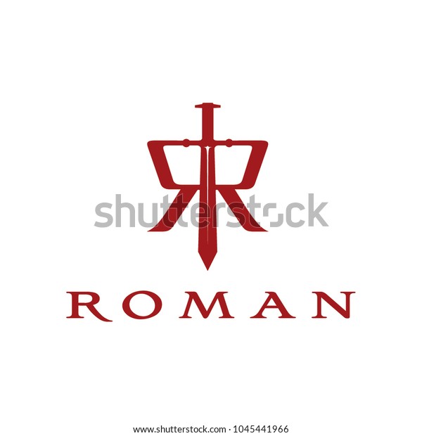 Sword Initial Letter R Rr Roman Stock Vector (Royalty Free) 1045441966 ...