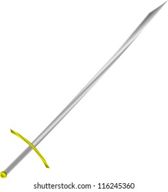 Sword Isolated On White Background Vector Stock Vector (Royalty Free ...