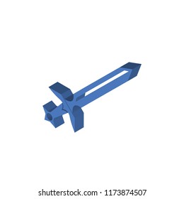 Sword Isometric Left Top View 3d Stock Vector (Royalty Free) 1173874507 ...