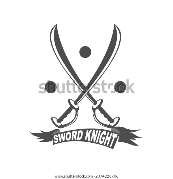 Sword Knight Logo Design Vector Stock Vector (Royalty Free) 2074228706 ...