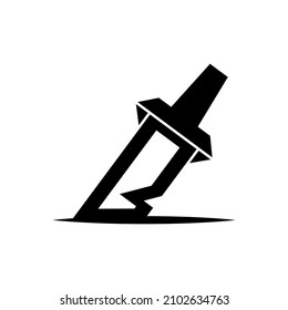 Sword Logo Icon Initial Letter B Stock Vector (Royalty Free) 2102634763 ...