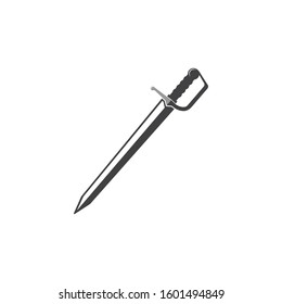 Long Sword Icon Vector Logo Template Stock Vector (Royalty Free) 1740442169