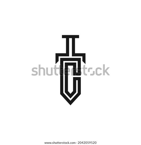 Sword Logo That Formed Letter C Stock Vector (Royalty Free) 2042059520 ...