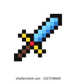 Sword Pixel Art Retro Game Style Stock Vector (Royalty Free) 1527138668 ...