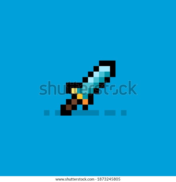 Sword Pixel Art Sprite Mobile Pc Stock Vector (Royalty Free) 1873245805 ...