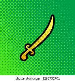 Sword Sign Illustration Vector Pop Art Stock Vector (Royalty Free ...