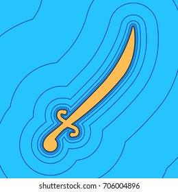 Sword Sign Illustration Vector Sand Color Stock Vector (Royalty Free ...