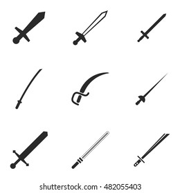 Sword Vector Icons Simple Illustration Set Stock Vector (Royalty Free ...