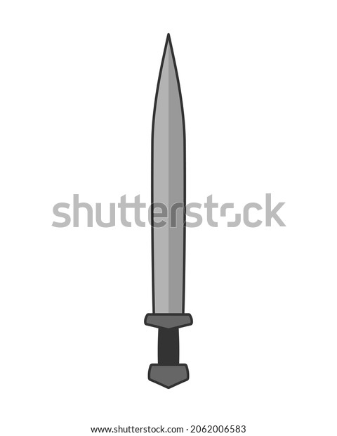 Sword Vector Illustration Icon Military Heraldry Stock Vector (Royalty ...