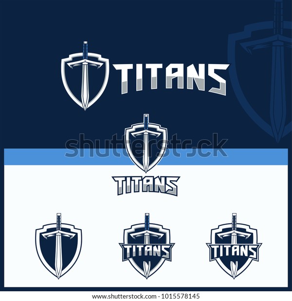Sword Vector Titans Theme Logo Template Stock Vector (Royalty Free ...