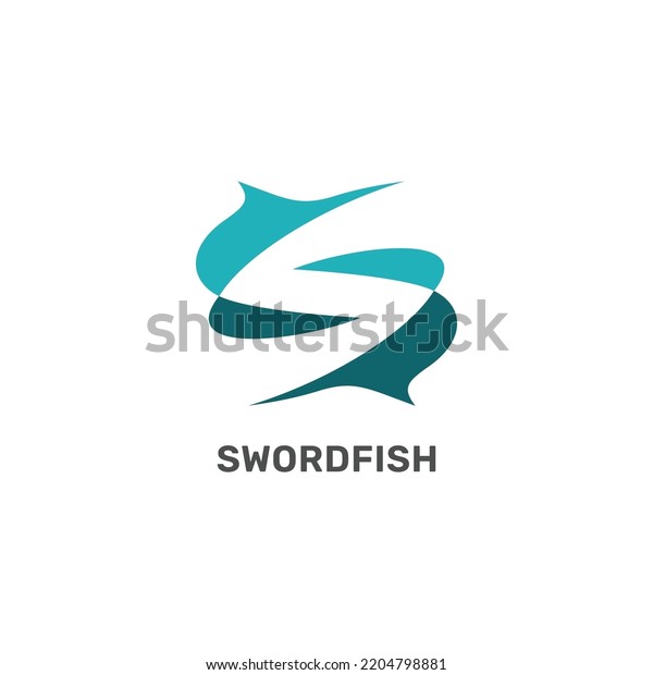 Swordfish Fish Letter S Initial S Stock Vector (Royalty Free ...
