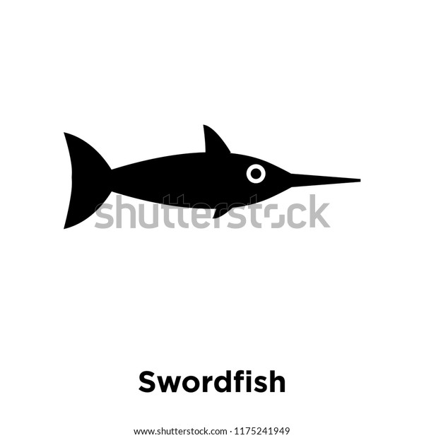 Swordfish Icon Vector Isolated On White Stock Vector (Royalty Free ...