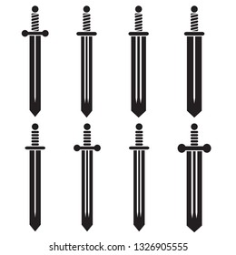 Swords Set Sword Symbol Weapon Vector Stock Vector (Royalty Free ...