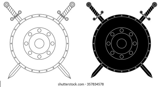 12,493 Gladiator shield Stock Illustrations, Images & Vectors ...
