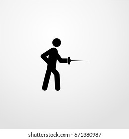 Swordsman Icon Vector Sign Symbol On Stock Vector (Royalty Free ...