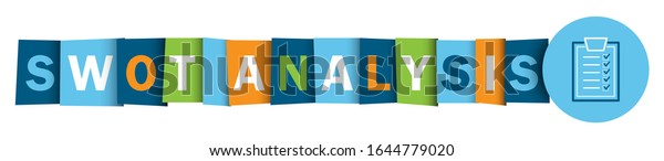 Swot Analysis Colorful Vector Typography Banner Stock Vector (Royalty ...