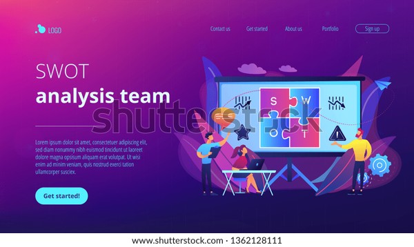 Swot Analysis Team Working On List Stock Vector (Royalty Free) 1362128111