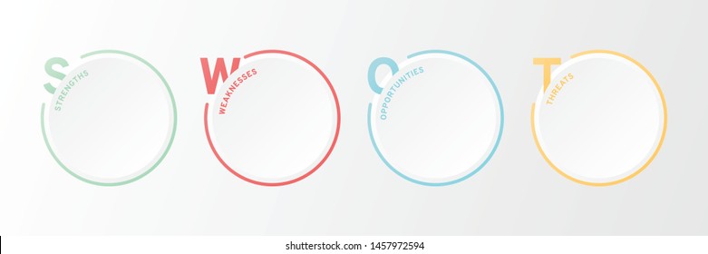 Swot Analysis Template Infographic Round Elements Stock Vector (Royalty ...
