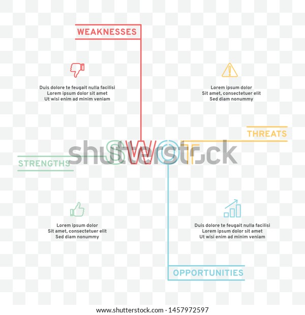 Swot Analysis Template On Transparent Background Stock Vector (Royalty ...