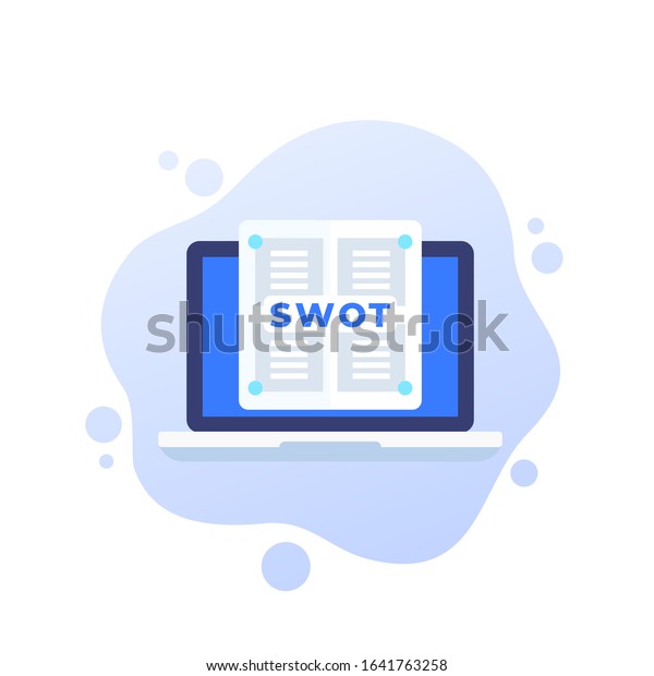 Swot Analysis Vector Icon Laptop Stock Vector (Royalty Free) 1641763258 ...
