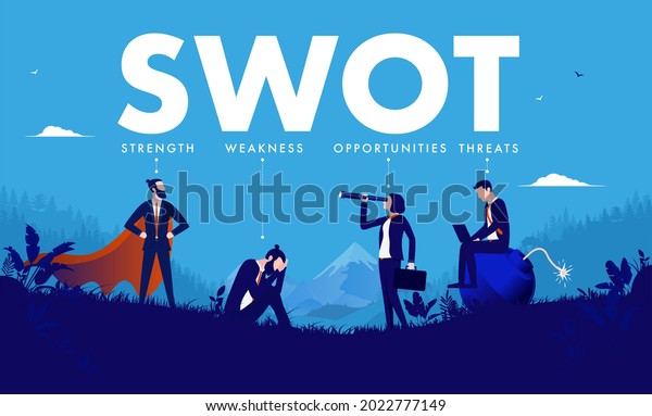 Swot Analysis Vector Illustration Professional Business Stock Vector ...