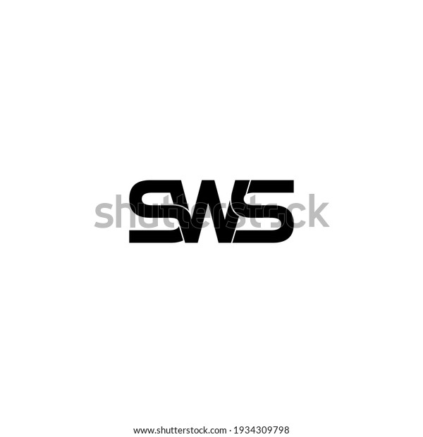 Sws Letter Original Monogram Logo Design: เวกเตอร์สต็อก (ปลอดค่า ...