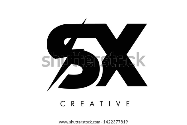 Sx Letter Logo Design Lighting Thunder Stock Vector (Royalty Free ...