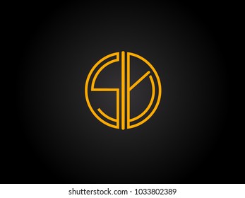 Sy Circle Shape Golden Yellow Letter Stock Vector (Royalty Free ...