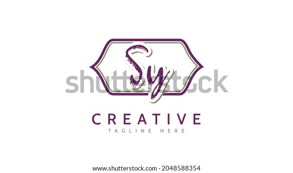 Sy Initials Handwriting Logo Vector Stock Vector (Royalty Free ...