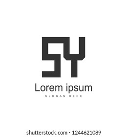 Sy Letter Logo Design Initial Letter Stock Vector (Royalty Free ...