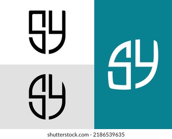 Sy Modern Initial Letter Logo Design Stock Vector (Royalty Free ...