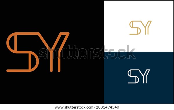 Sy Ys Abstract Letters Logo Monogram Stock Vector (Royalty Free ...