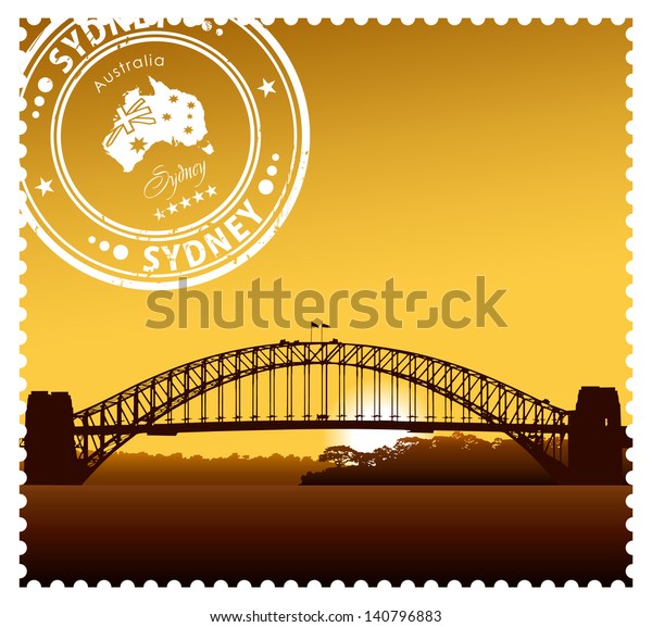 Sydney Harbour Bridge Vector Illustration Stock Vector (Royalty Free ...