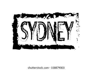 Sydney Passport Style Stamp Vector Stock Vector (Royalty Free ...