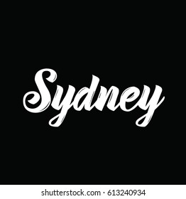 Sydney Text Design Vector Calligraphy Typography: เวกเตอร์สต็อก (ปลอด ...